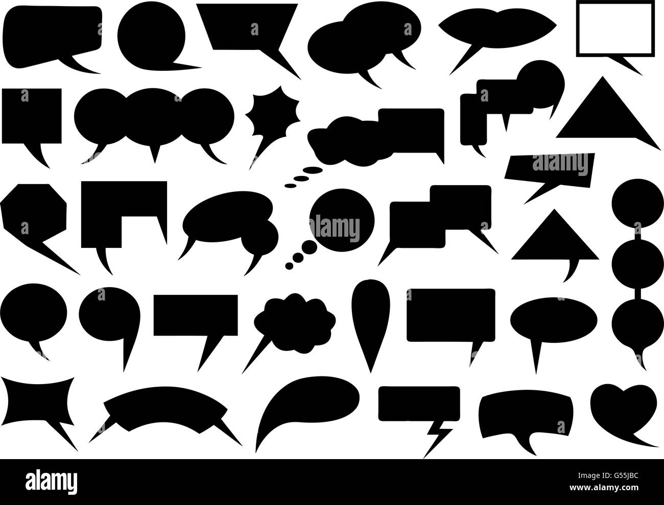 Set Of Different Speech Bubbles Stock Vector Image & Art - Alamy