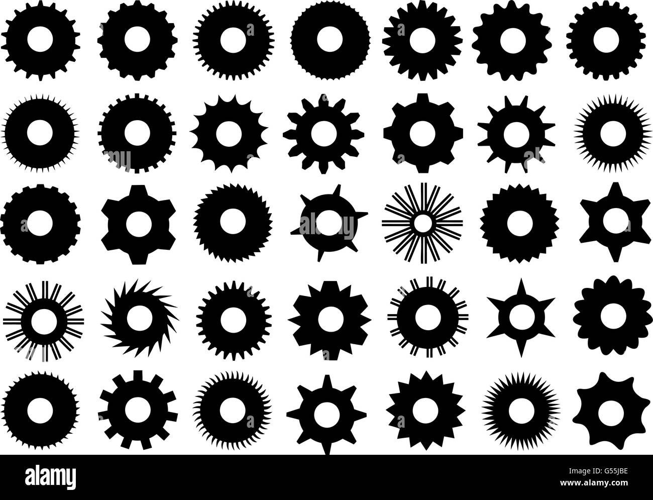 Various cog wheels Stock Vector Images - Alamy