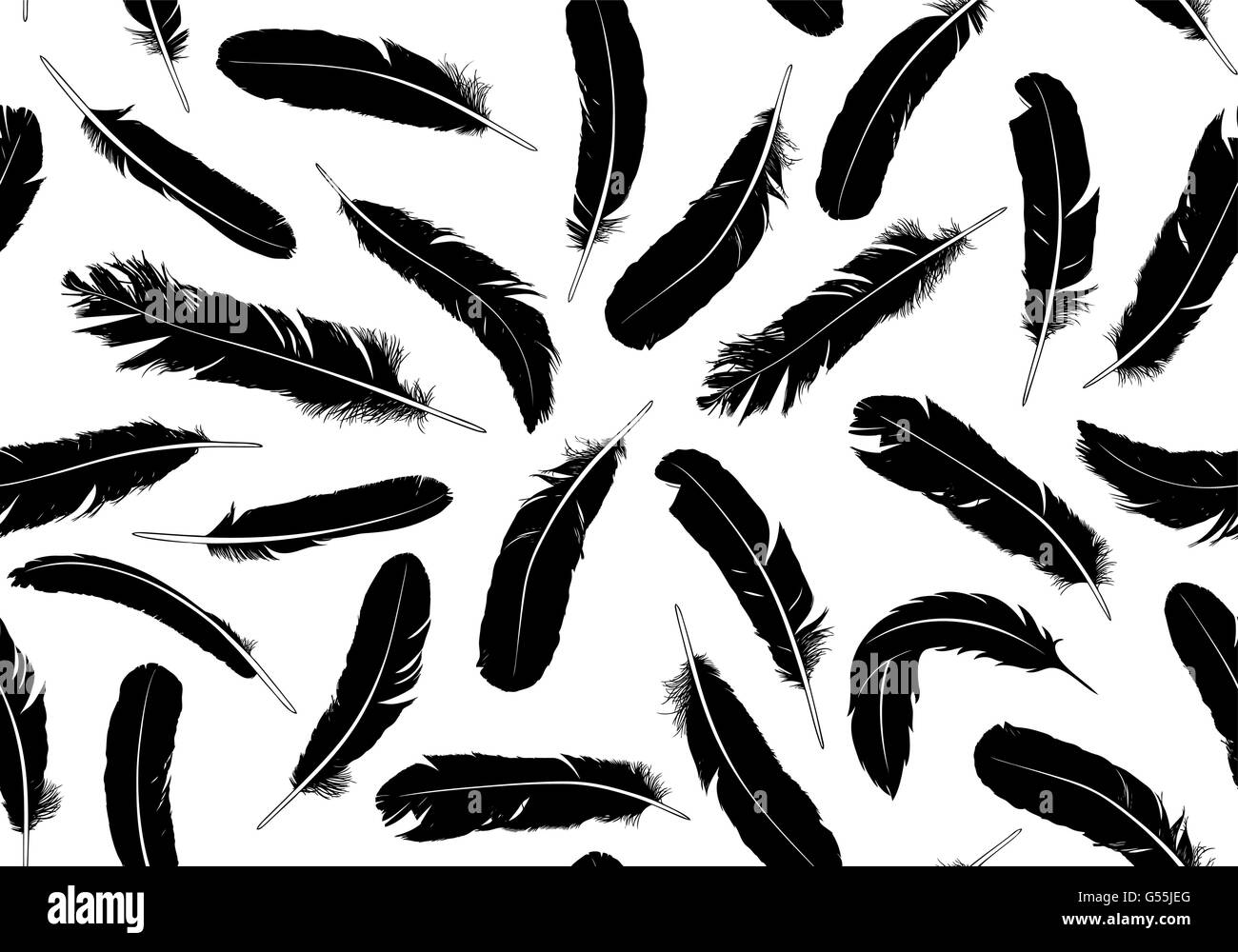 Scattered feathers Stock Vector Images - Alamy