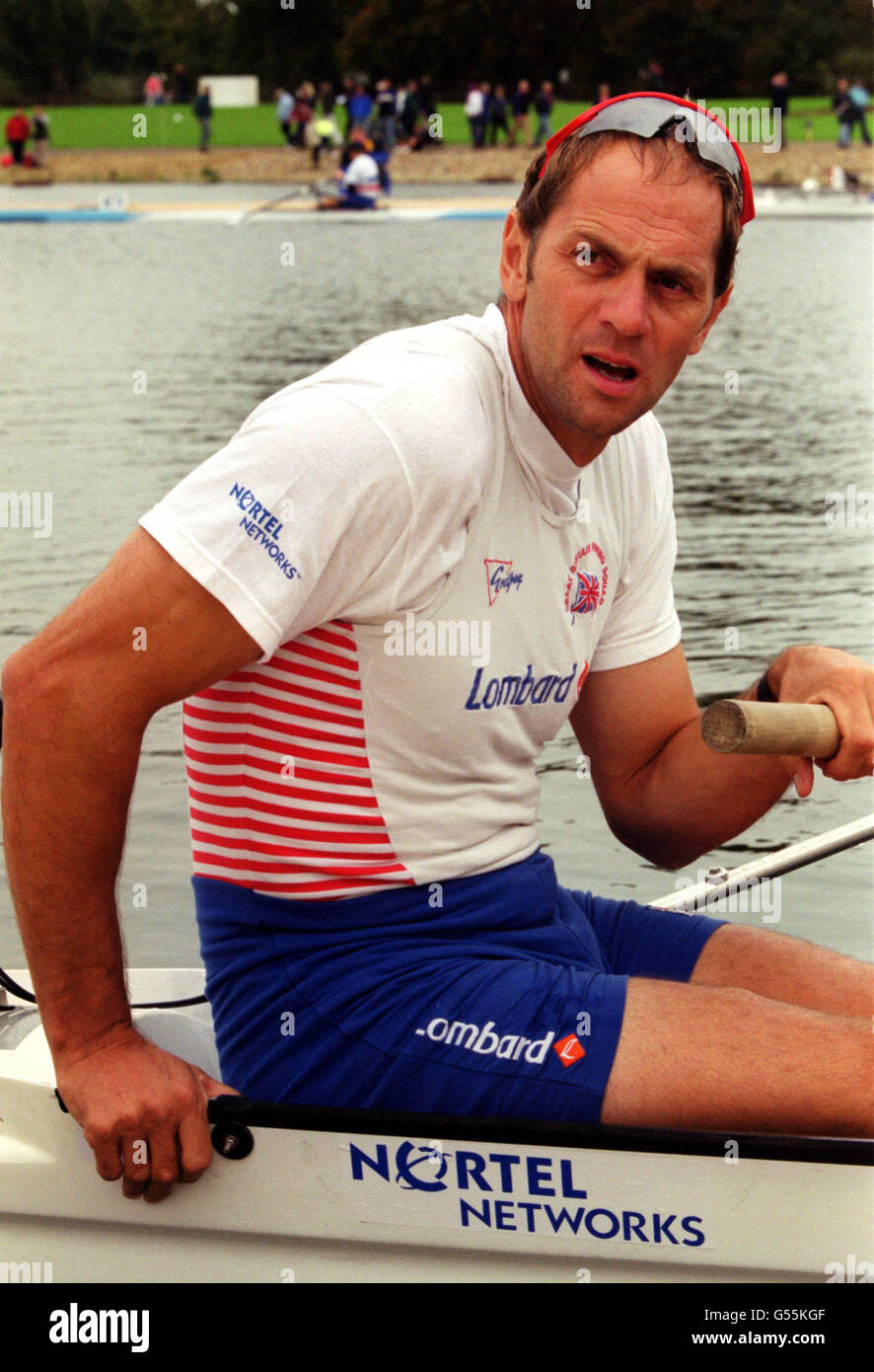 Olympic gold medal rower Steve Redgrave at the Supersprint Rowing Grand ...