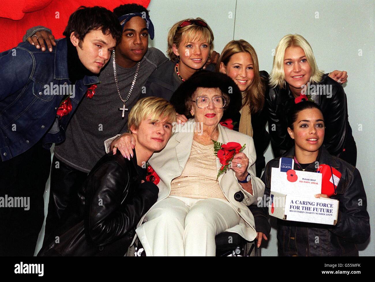 Poppy Appeal S Club 7 & Thora Heard Stock Photo - Alamy