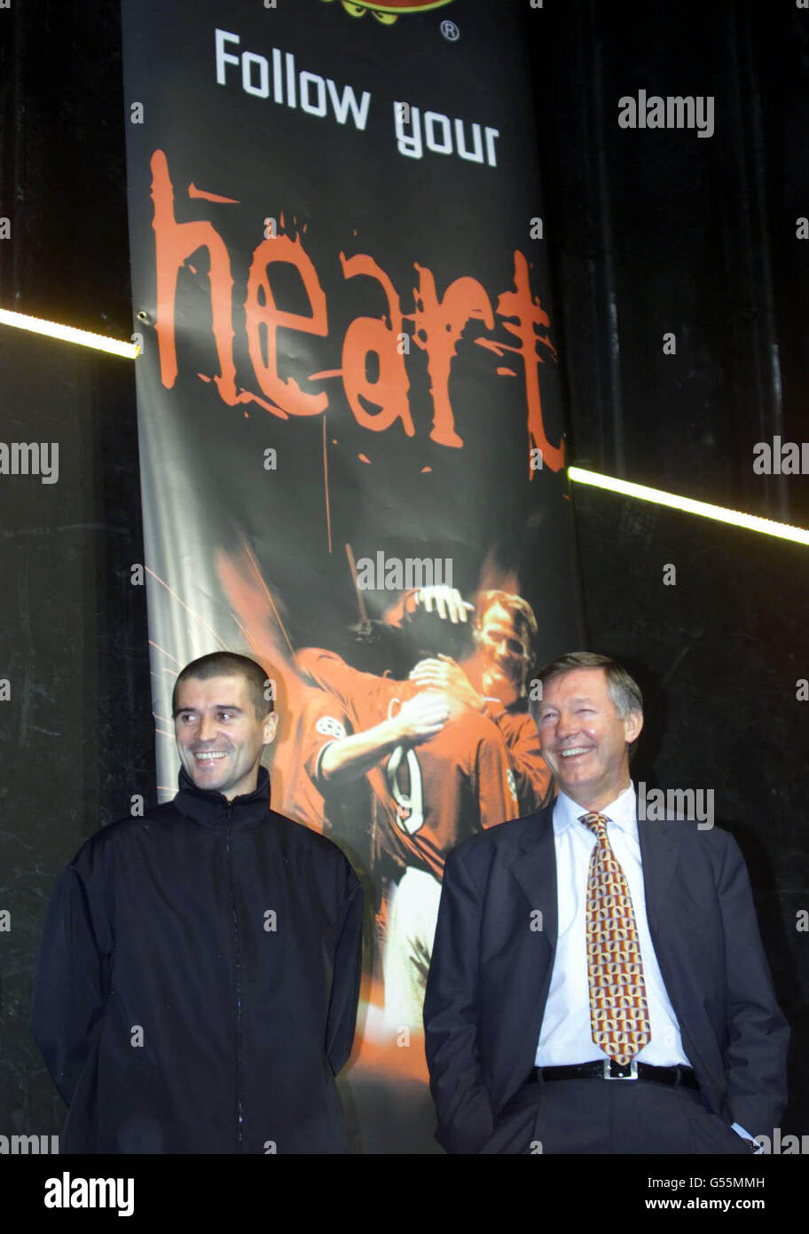 Manchester United Football Club boss Sir Alex Ferguson (right) and ...