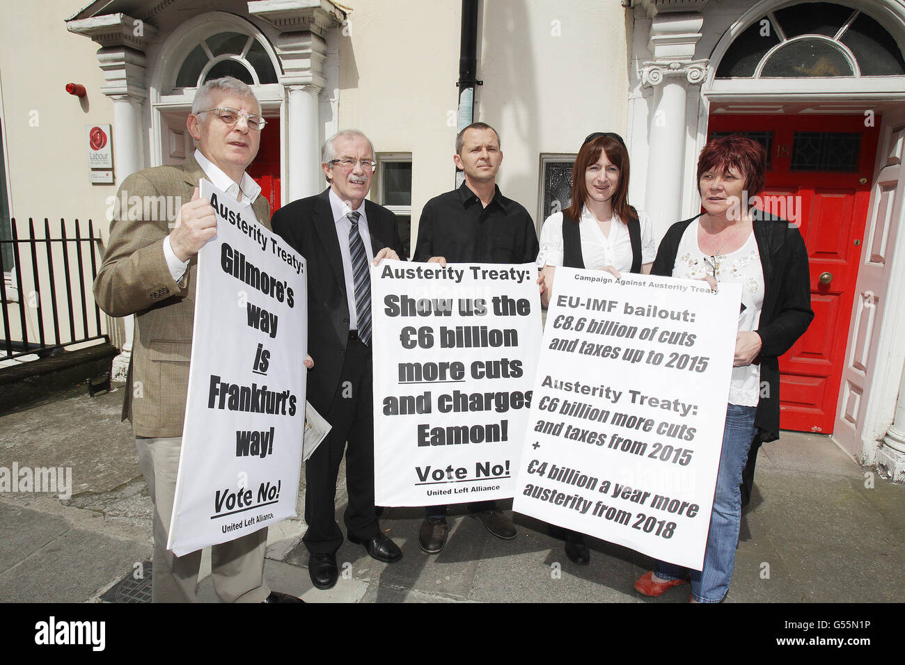 (left to right) TD's Joe Higgins, Seamus Healy, Richard Boyd Barrett ...