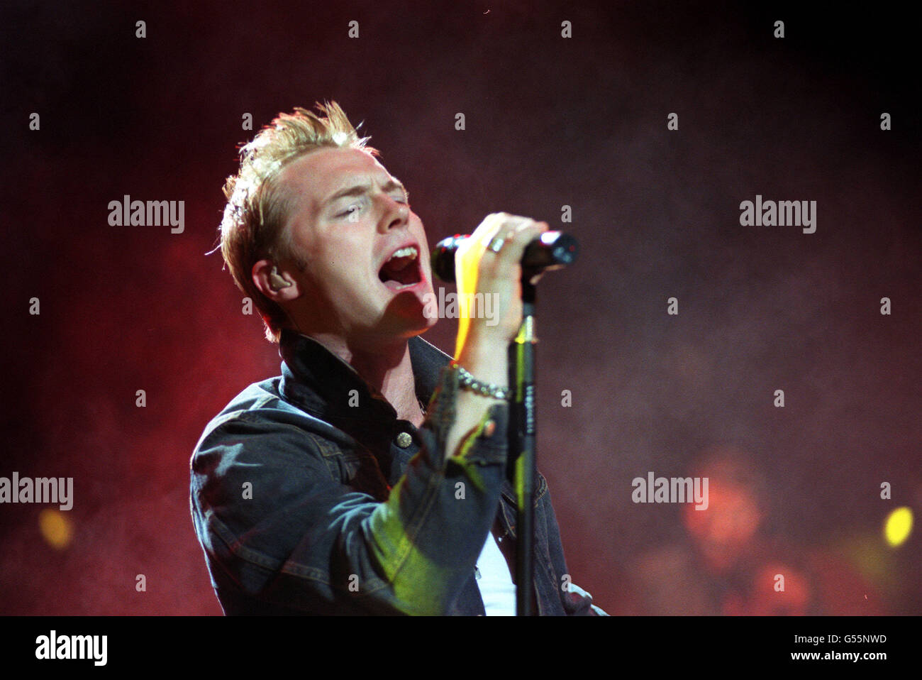 Irish pop star Ronan Keating singing at the Royal albert Hall, London ...