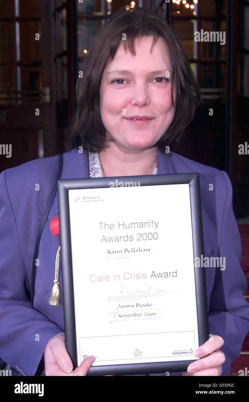 Karin Bellshaw, from Gloucester, after being presented with her ...