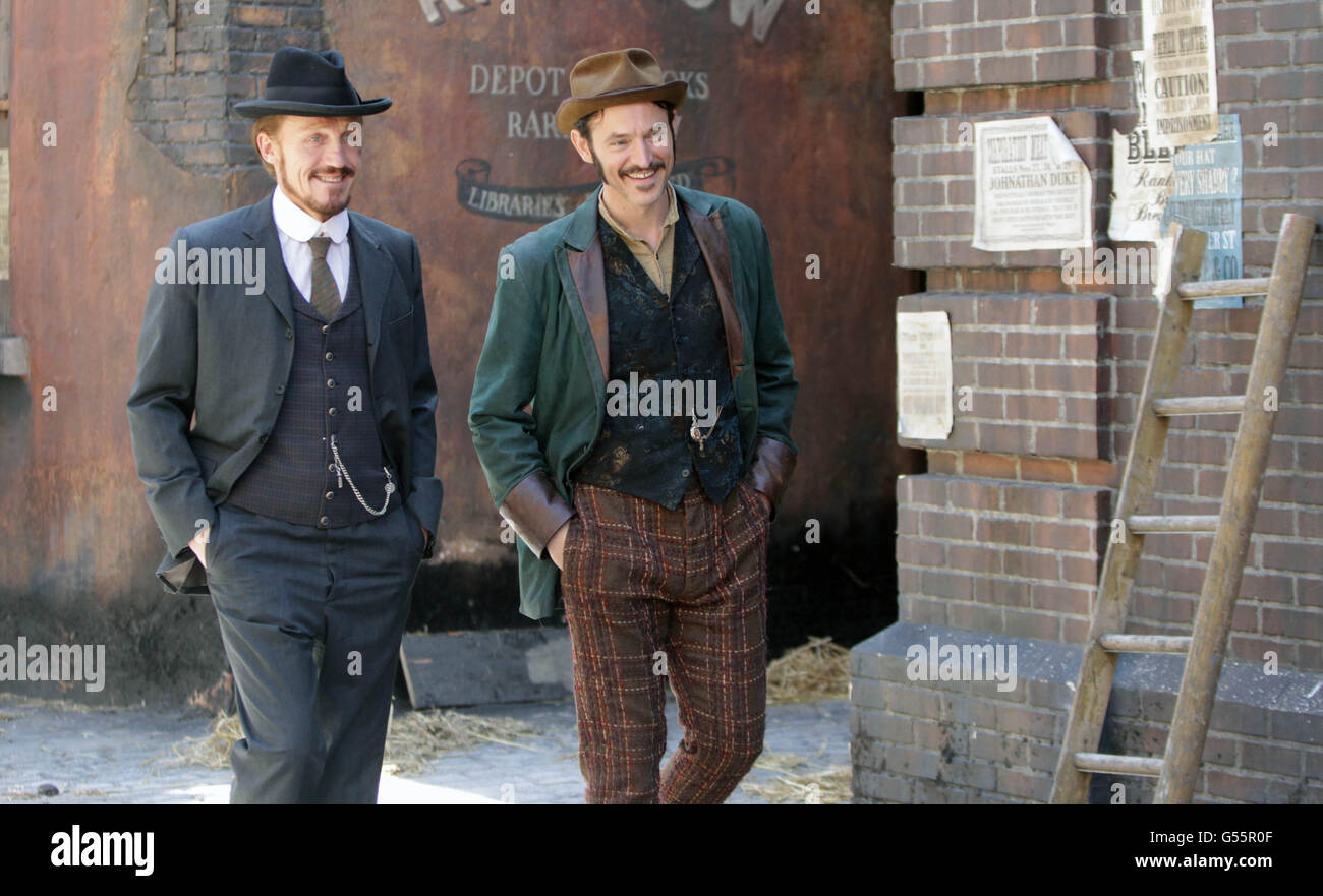 Jerome Flynn (left) who plays Detective Sergeant Bennet Drake and Adam ...