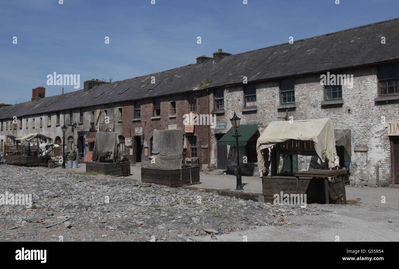 A general view of the set of the new BBC drama Ripper Street currently ...