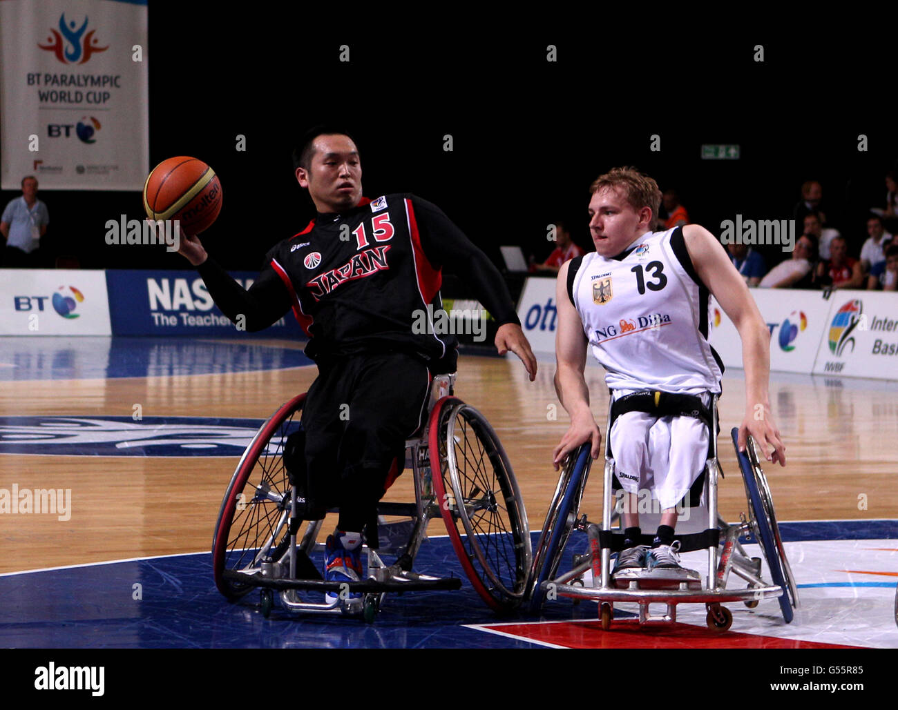 Japan's Reo Fujimoto (left) and Germany's Jan Haller during day three ...