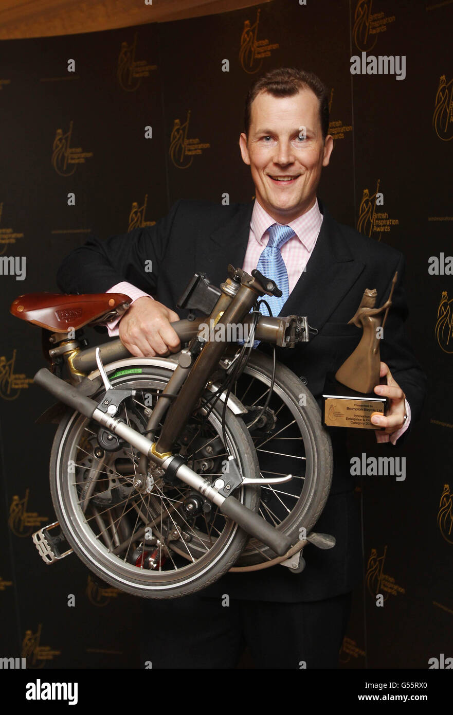 Will Butler-Adams from Brompton Bikes with an award for Innovation and ...