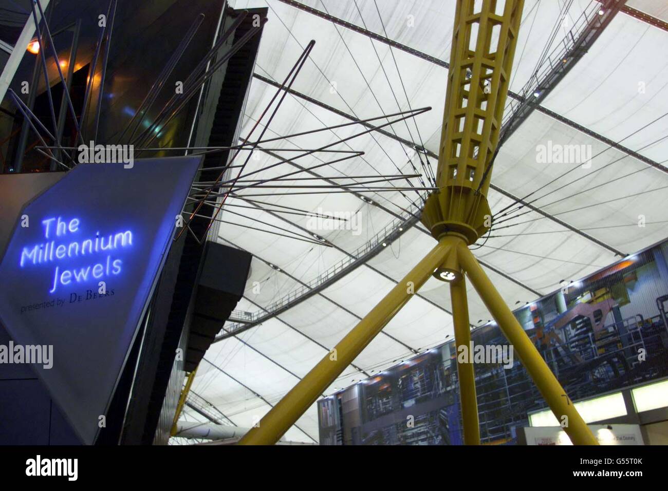 The scene inside the Millennium Dome in SE London after the foiled raid ...