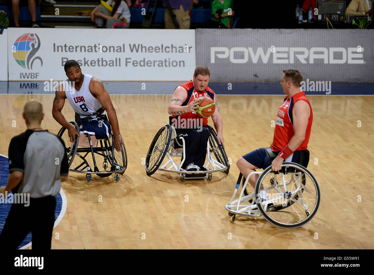Athletics full length wheelchair wheel chair basketball hi-res stock ...