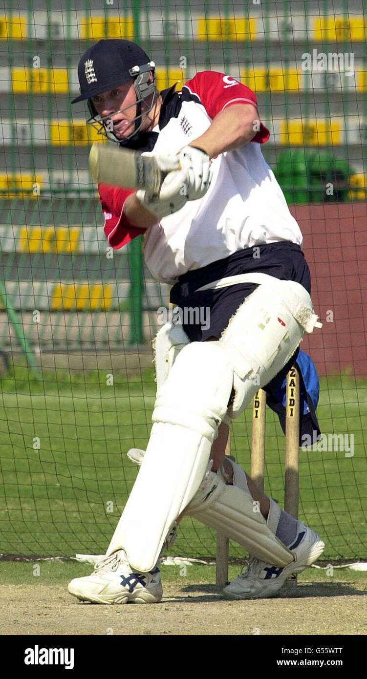 England training Flintoff Stock Photo - Alamy
