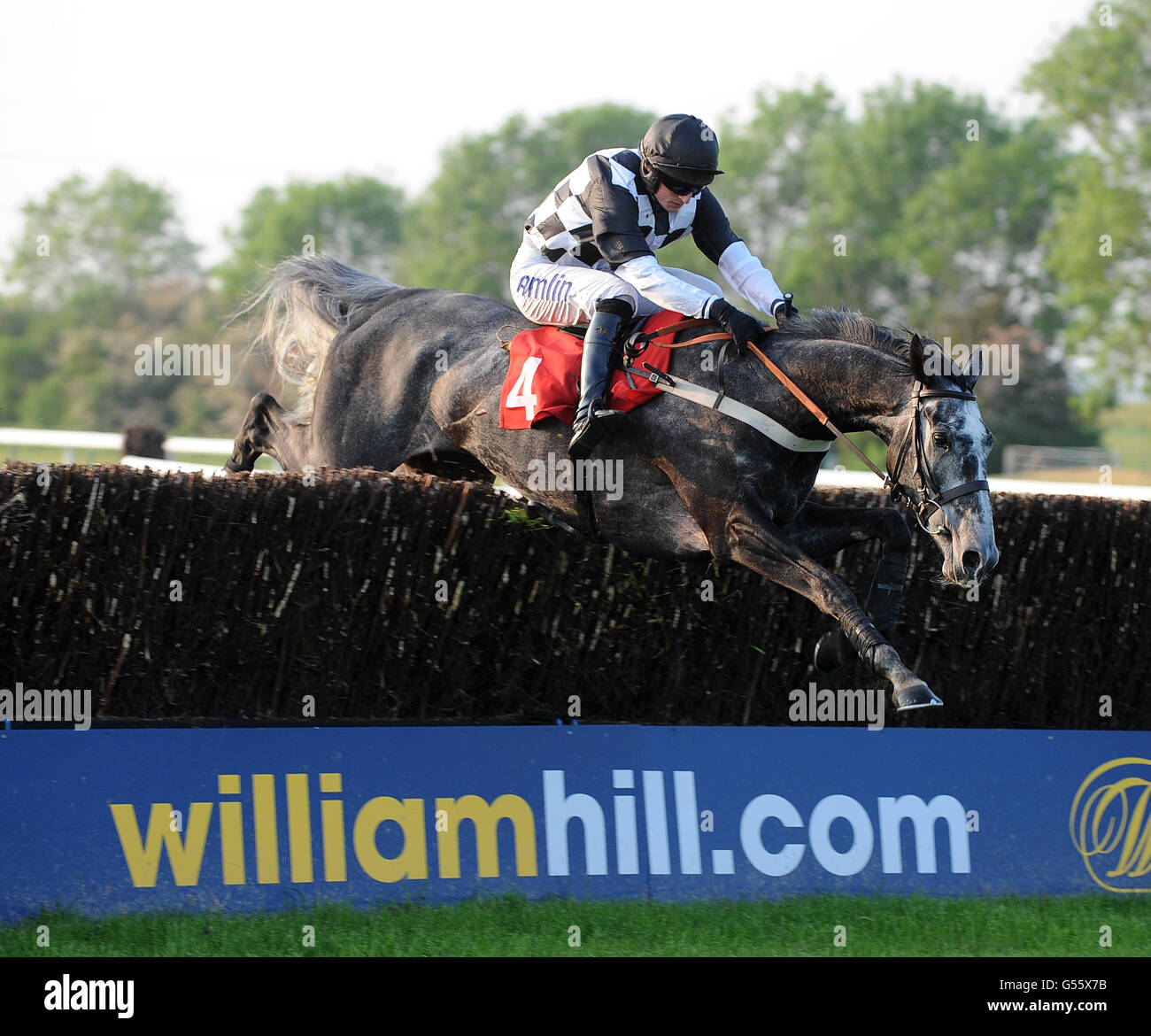 Horse racing ladies evening huntingdon racecourse hi-res stock ...