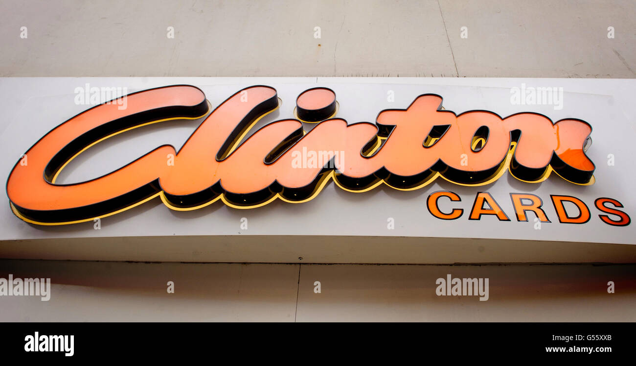 Clinton Cards to go into administration. General view of a branch of ...