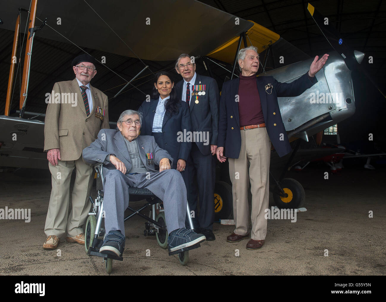 Priti Patel meets (from the left) Corporal Donald Williams, Lieutenant ...