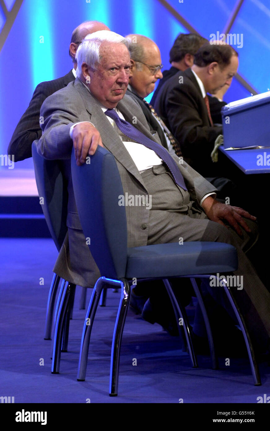 Former Conservative Prime Minister Sir Edward Heath on the second day ...