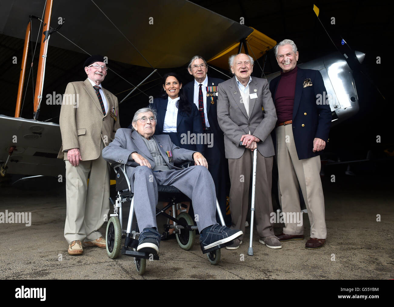 Priti Patel meets (from the left) Corporal Donald Williams, Lieutenant ...