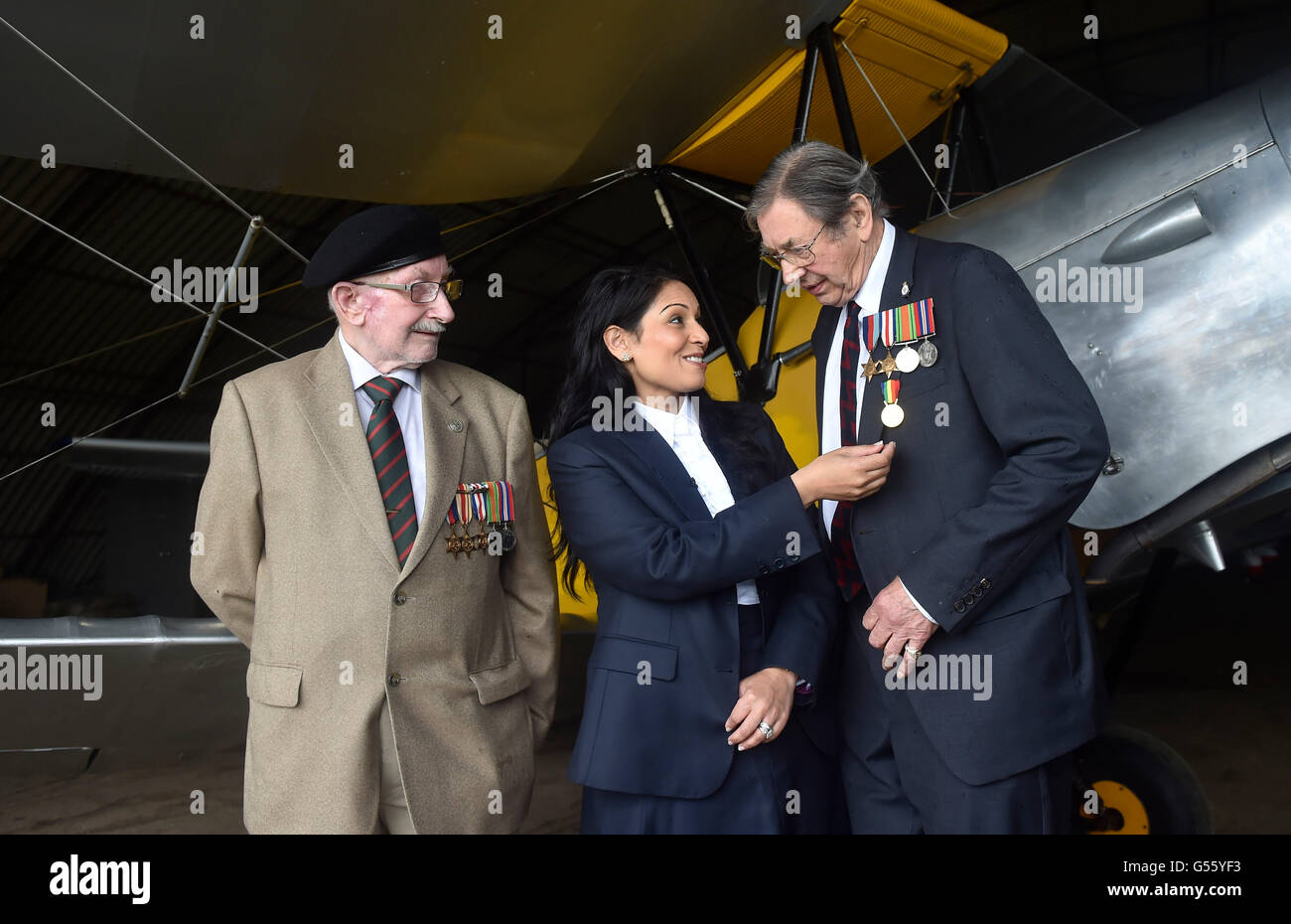 Priti patel meets lieutenant francis goode hi-res stock photography and ...