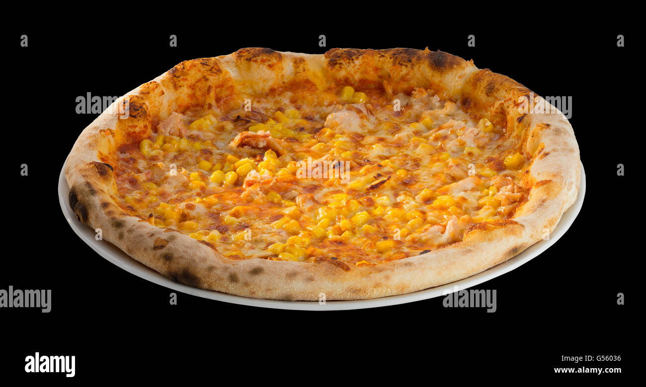 Classic Italian pizza with yellow cheese and mozzarella Stock Photo - Alamy