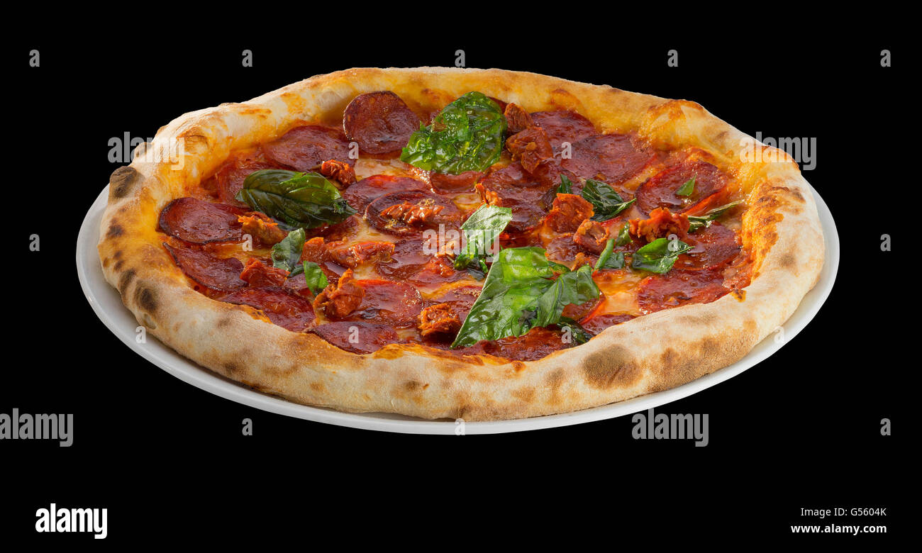 Classic Italian pizza with cheese, vegetables, mozzarella, tomato and ...