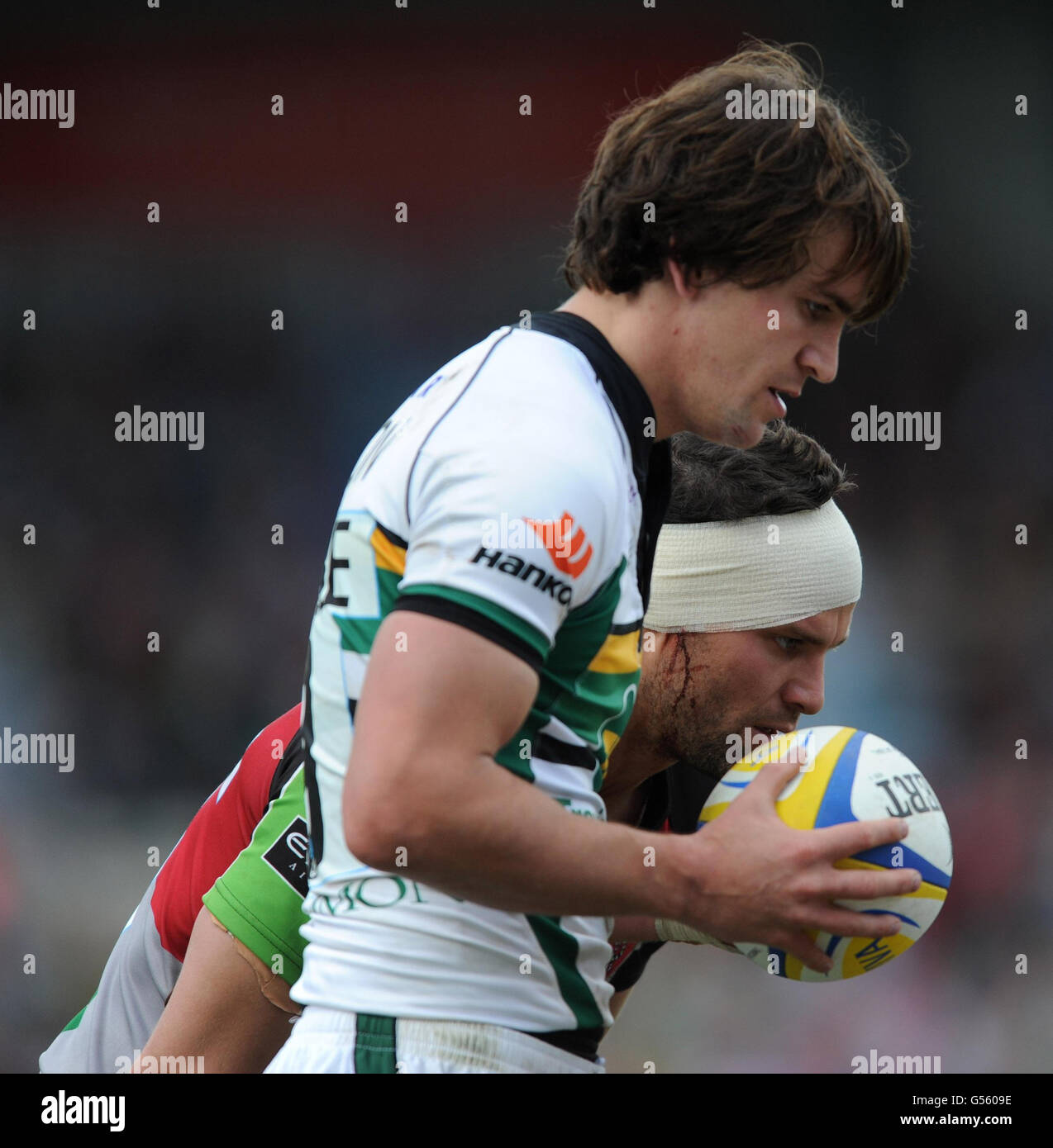 Harlequins' Karl Dickson (right) and his brother, Northampton's Lee ...