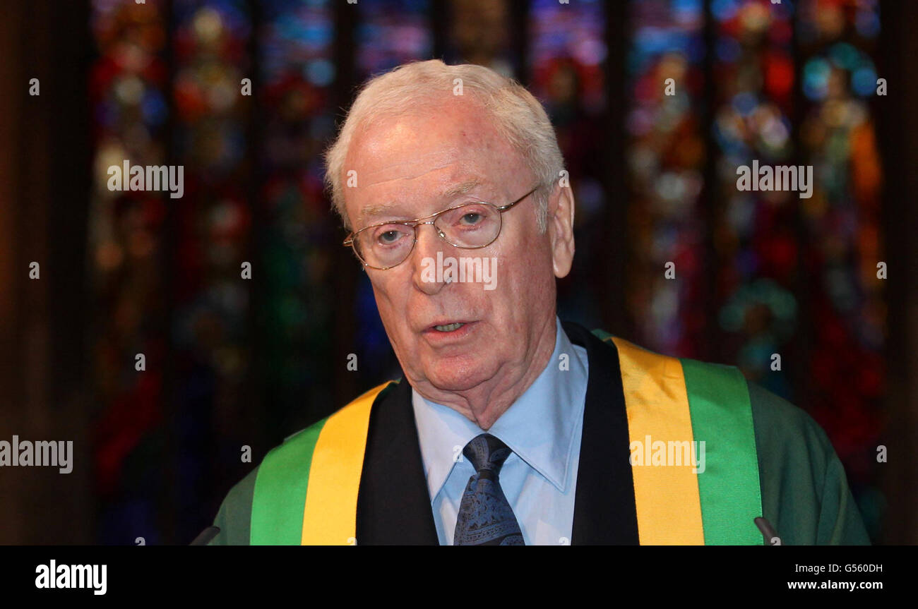 Sir Michael Caine after he was awarded the Freedom of the Borough of ...