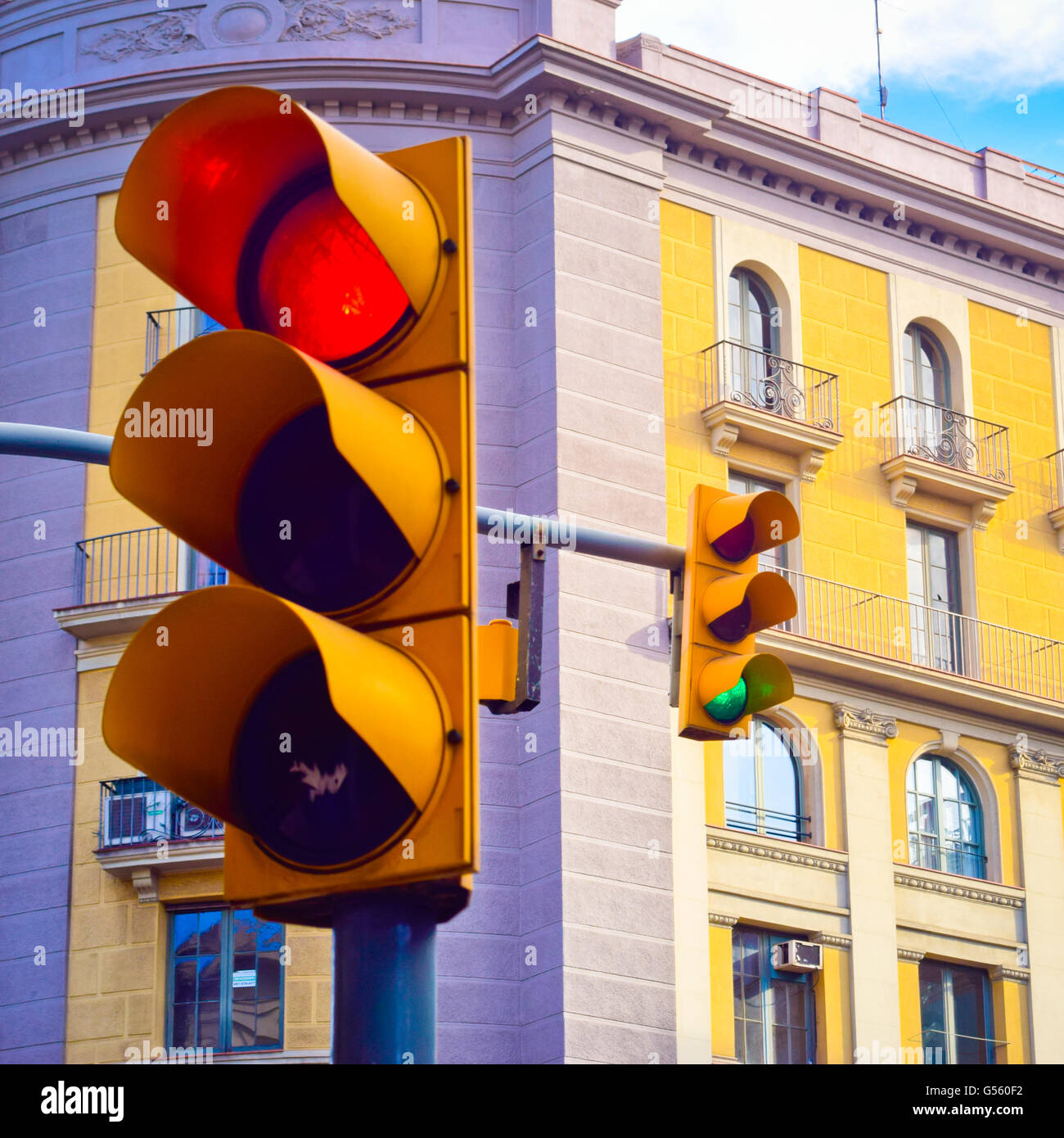 Red light. Barcelona, Spain Stock Photo - Alamy