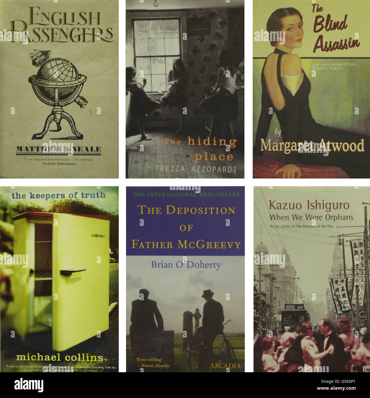 The six short listed books for the Booker Prize 2000, which is now in ...