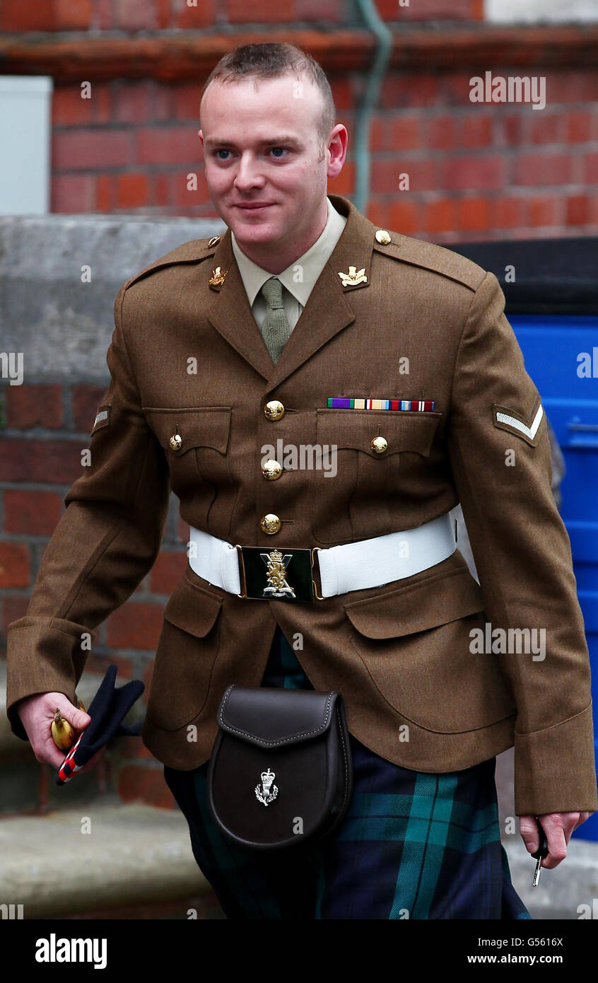 Lance Corporal Malcolm Graham leaves Eastbourne Town Hall in Eastbourne ...