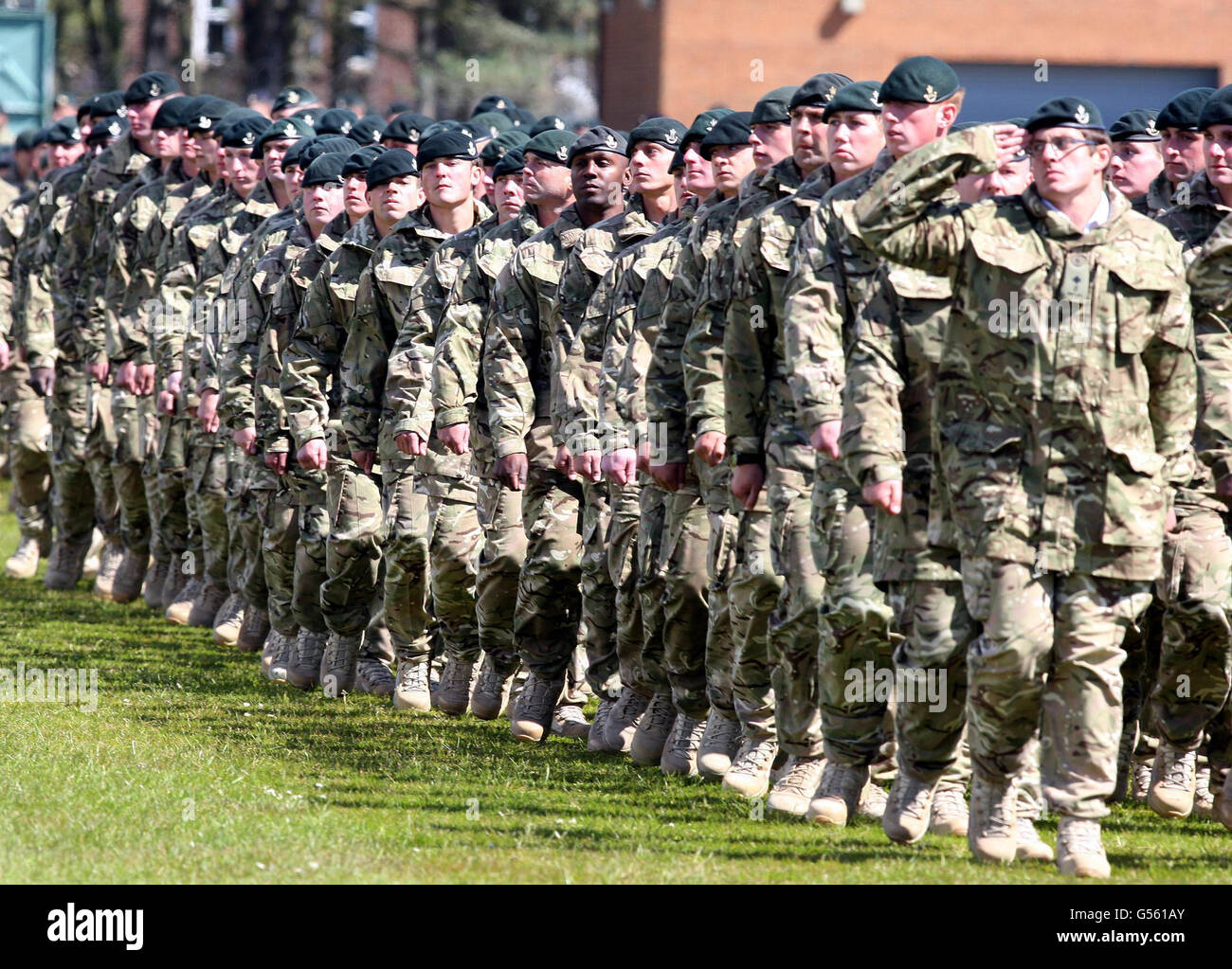 Medal ceremony for the Second battalion the Rifles in Ballykinler Stock ...