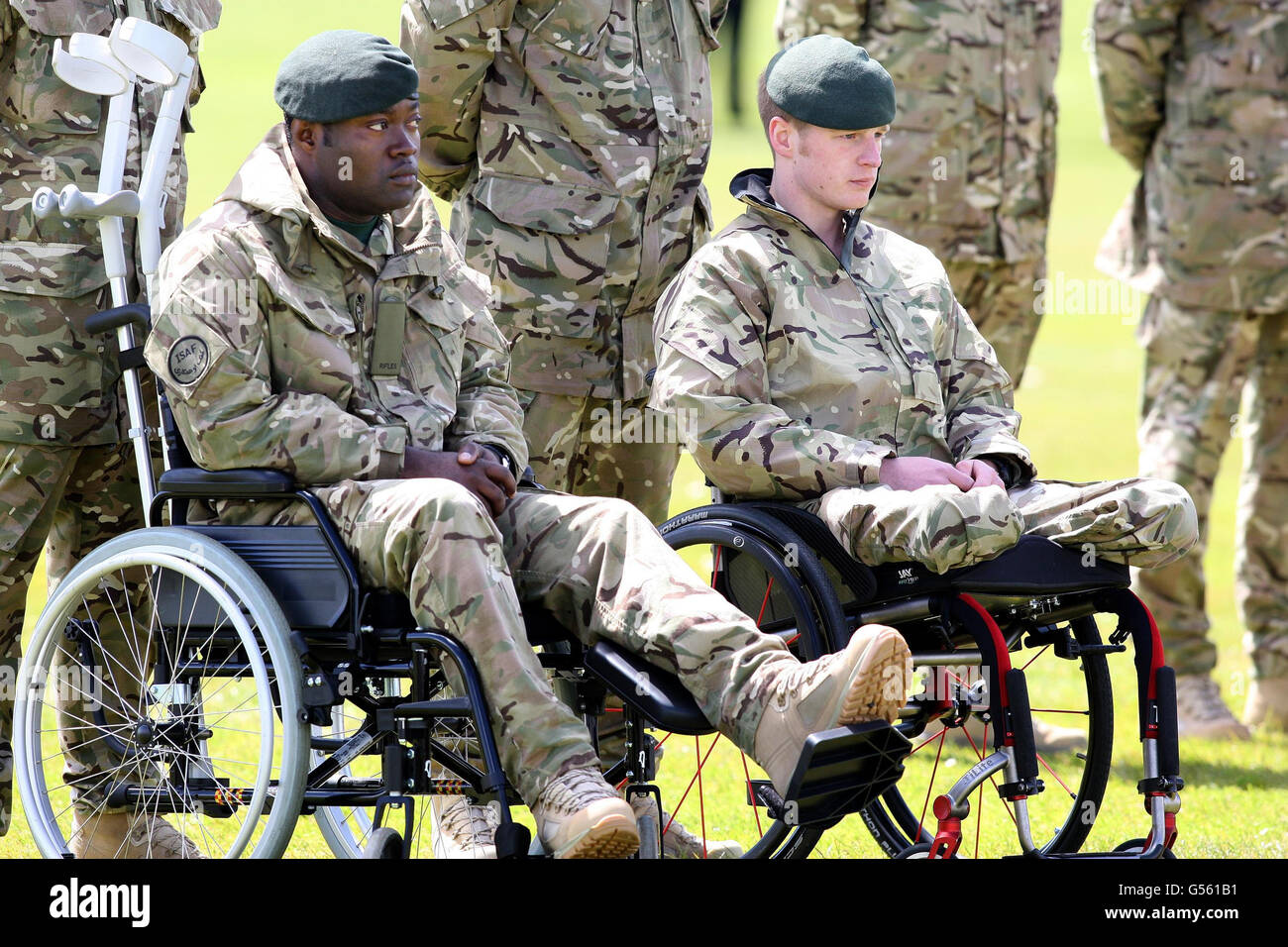 Medal ceremony for the Second battalion the Rifles in Ballykinler Stock ...
