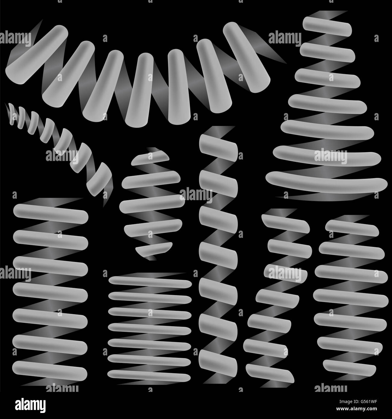 Springs coil Black and White Stock Photos & Images - Alamy