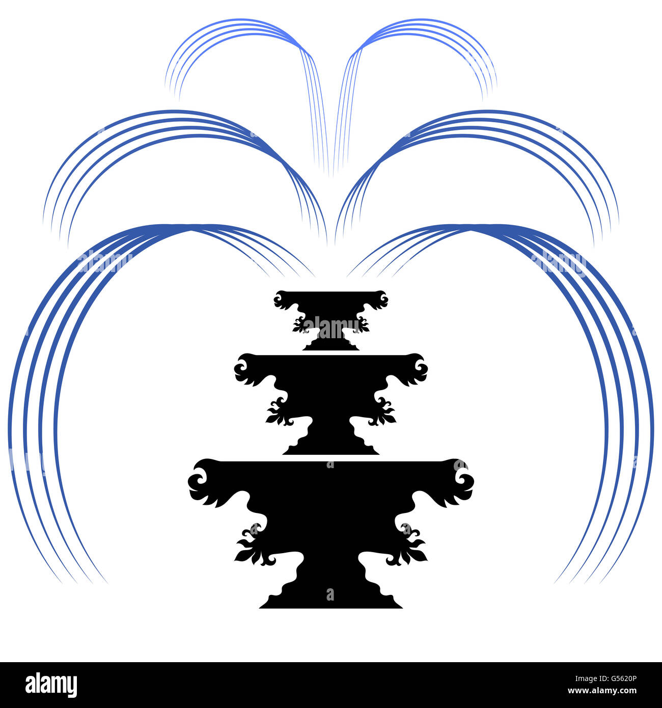 Abstract water fountain Cut Out Stock Images & Pictures - Alamy