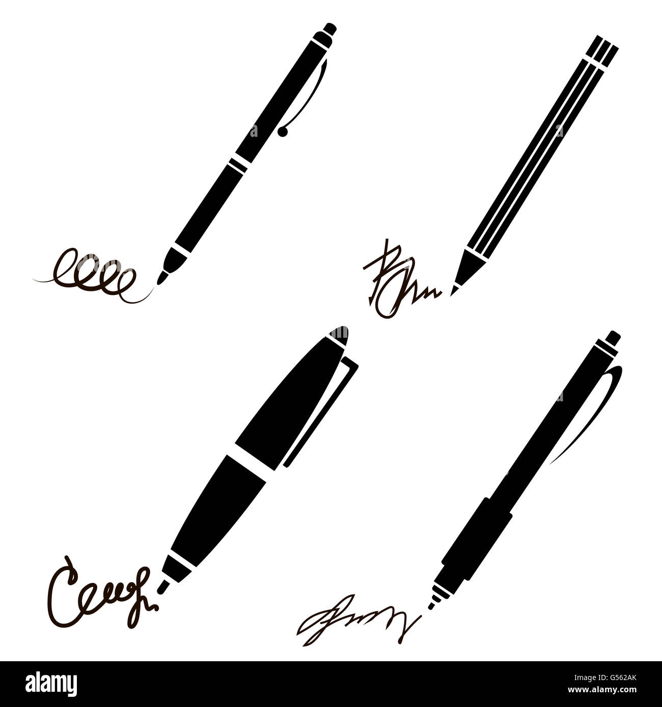 Signature icon pen undersign underwrite hi-res stock photography and ...