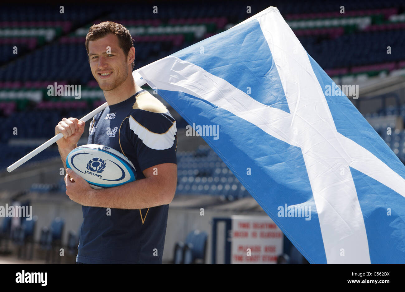 Tim Visser during the Squad Annoucenement at Murrayfield Stadium ...