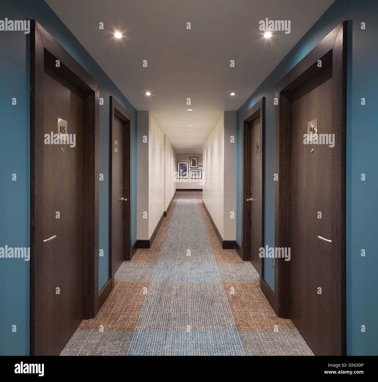 Aparthotel corridor. Spring Mews, London, United Kingdom. Architect ...