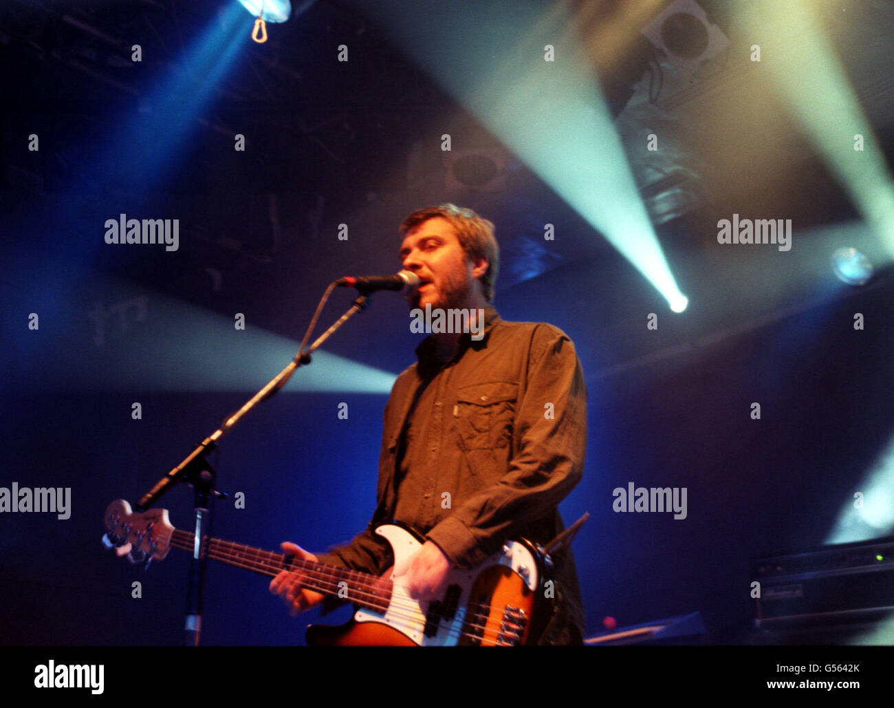 Doves lead singer and bass player Jimi Goodwin performs on stage at the ...