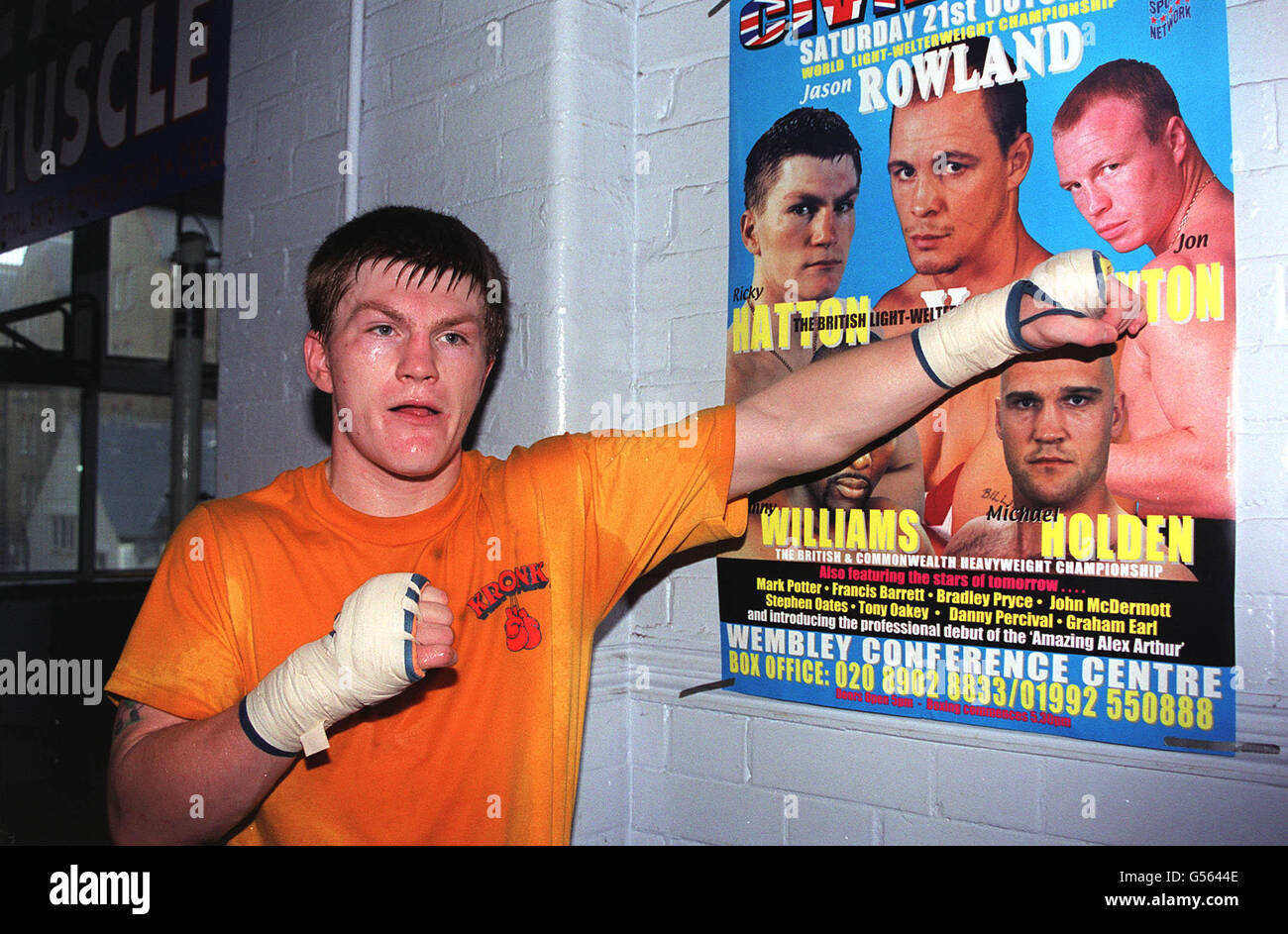 Boxer Ricky 'The Hitman' Hatton during training at the TKO Gym in east ...