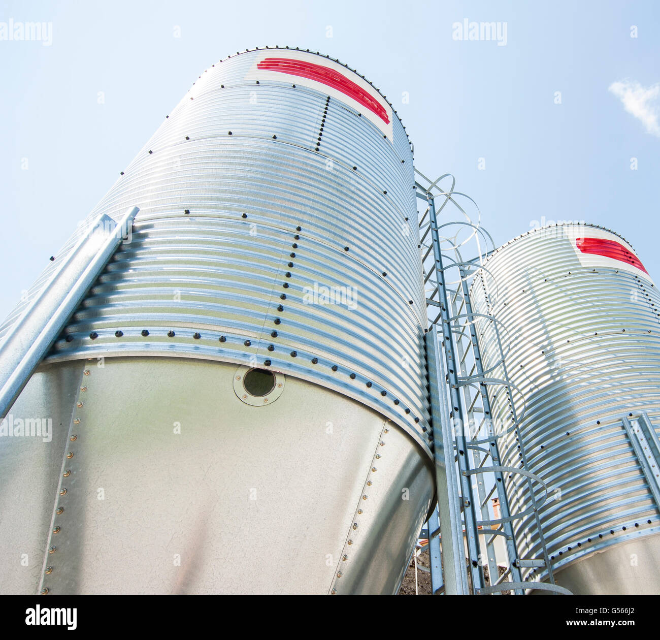 Silos for the storage of flour for food Stock Photo - Alamy