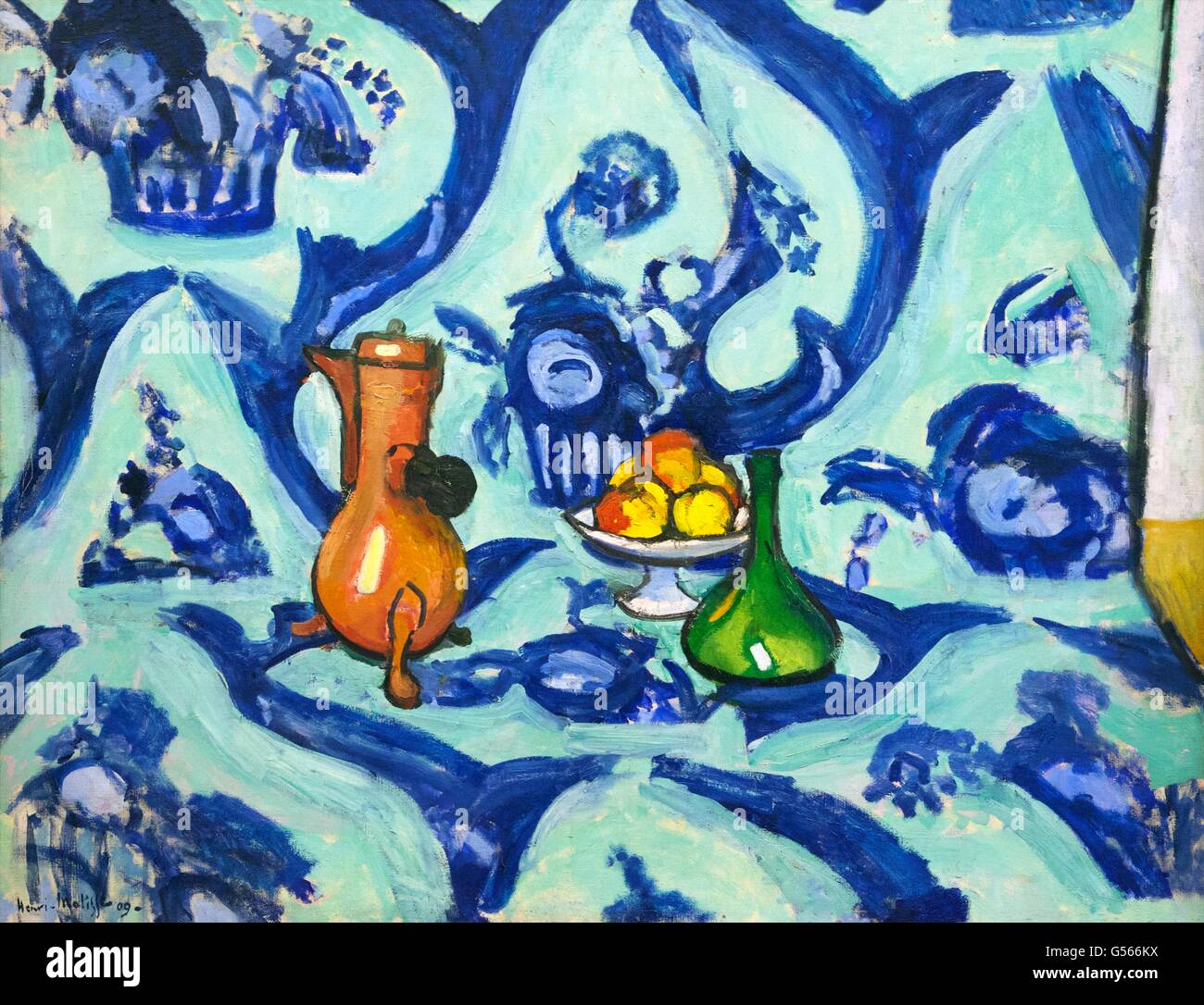 Still Life with Blue Tablecloth, by Henri Matisse, 1909, State ...