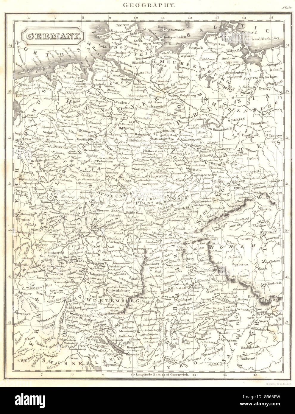 Germany 1830 map hi-res stock photography and images - Alamy