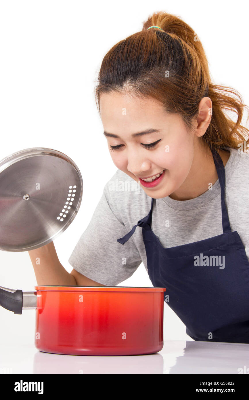 Asian woman cooking hi-res stock photography and images - Alamy