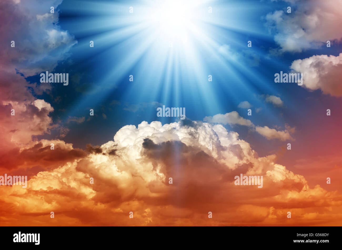 Bright flash of blue star Stock Photo - Alamy