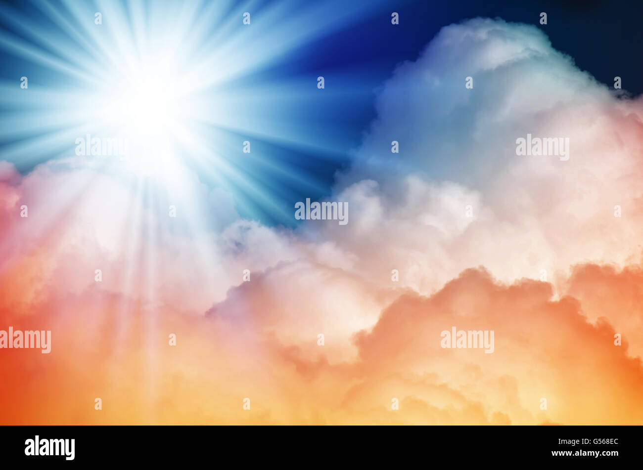Bright flash of blue star 03 Stock Photo - Alamy