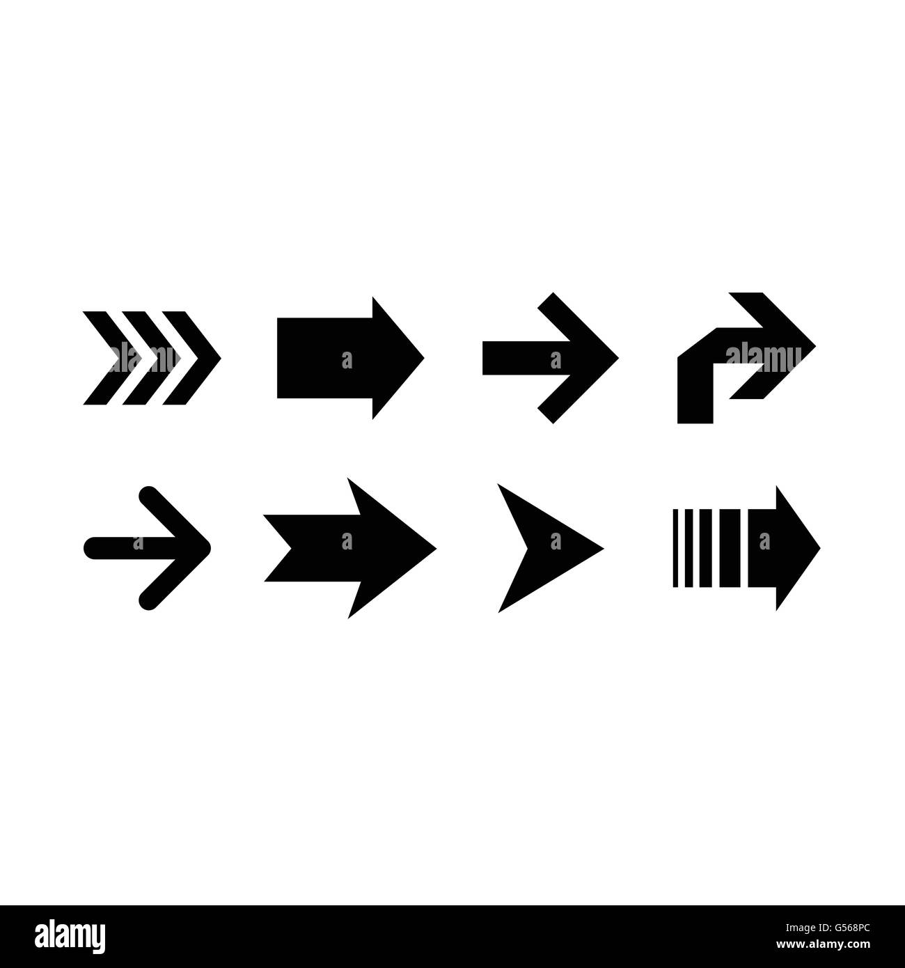 Set of arrows Stock Vector Image & Art - Alamy