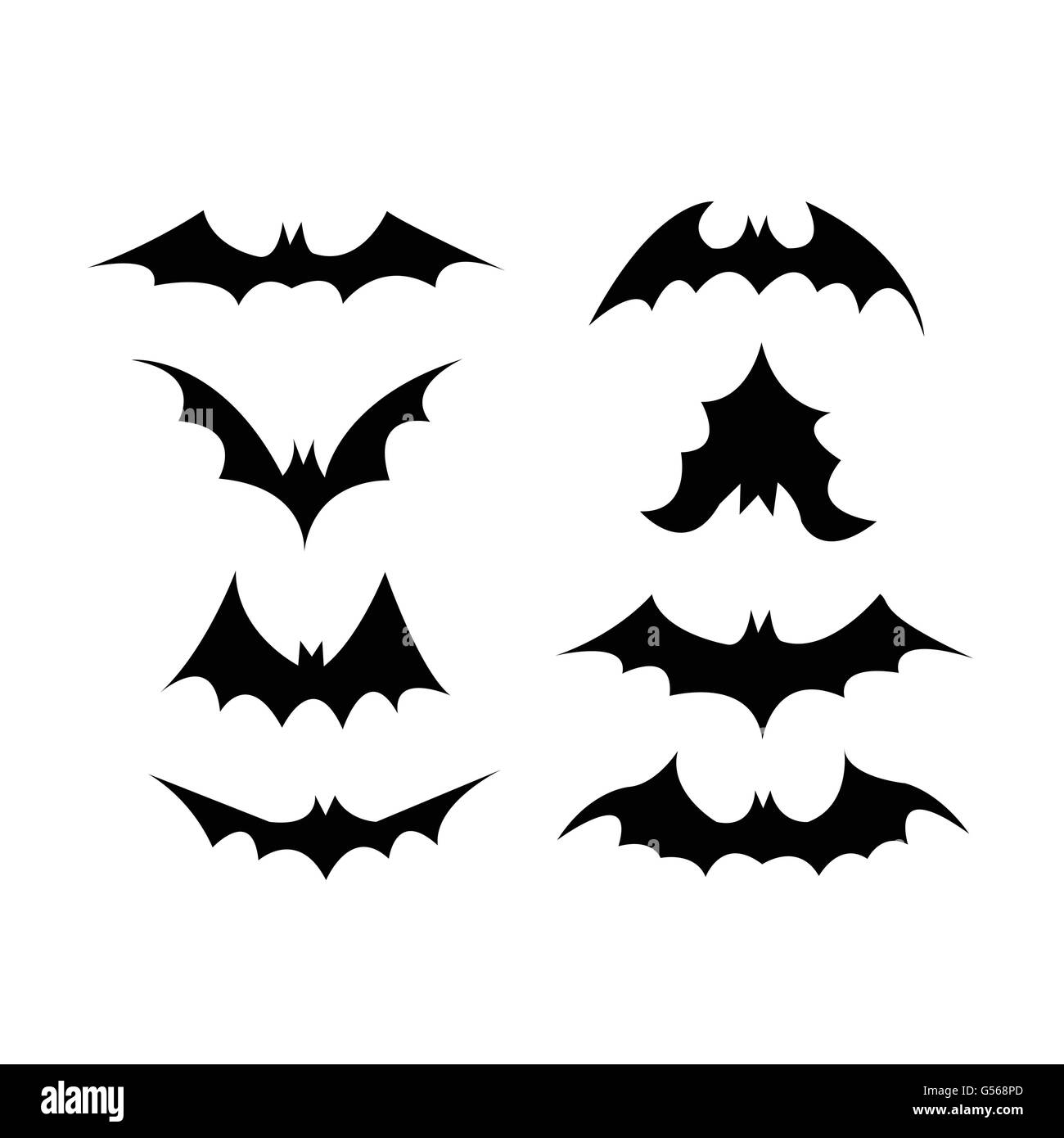 Set of bat symbol Stock Vector Image & Art - Alamy