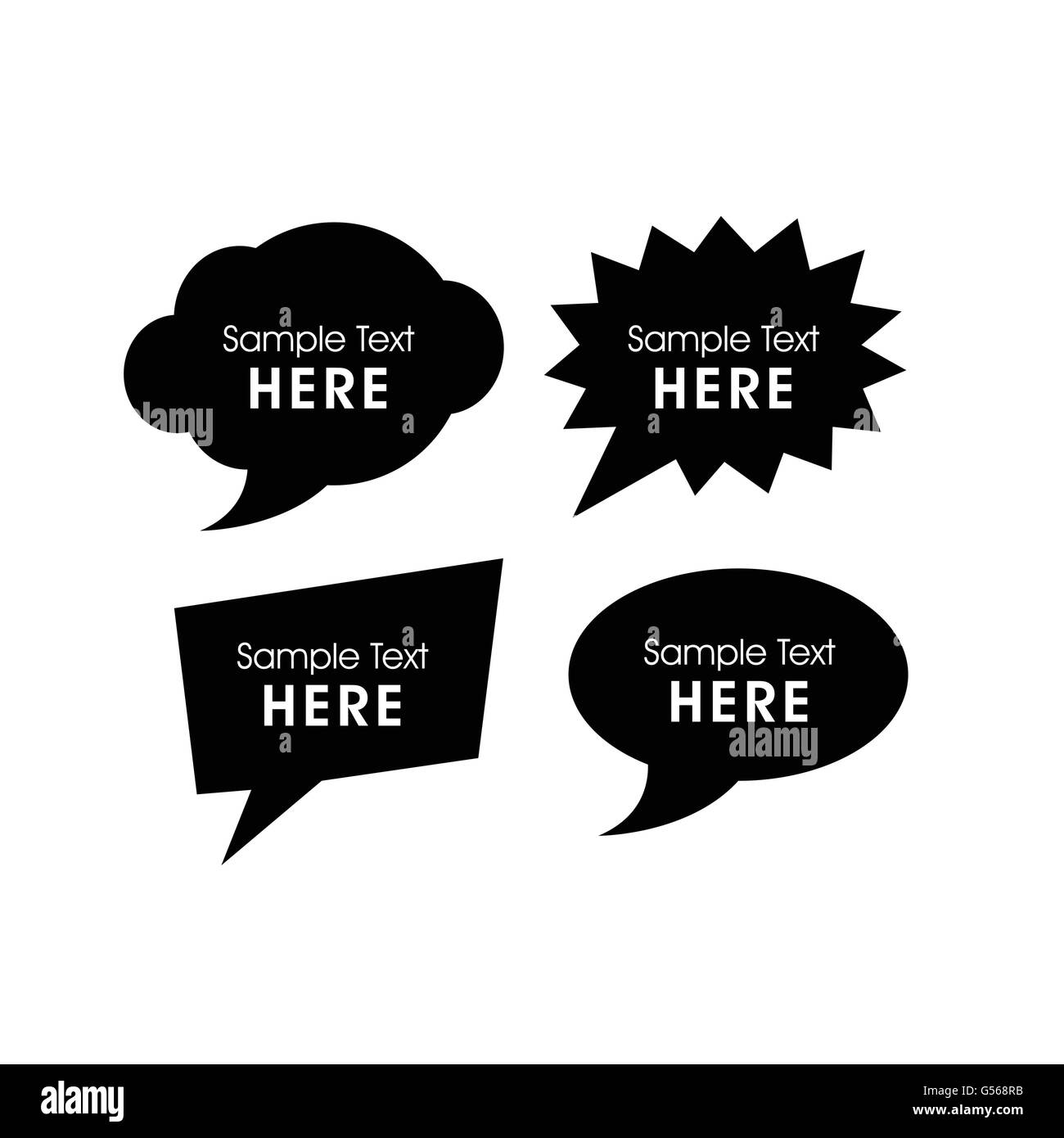 Set of dialogue box Stock Vector Image & Art - Alamy