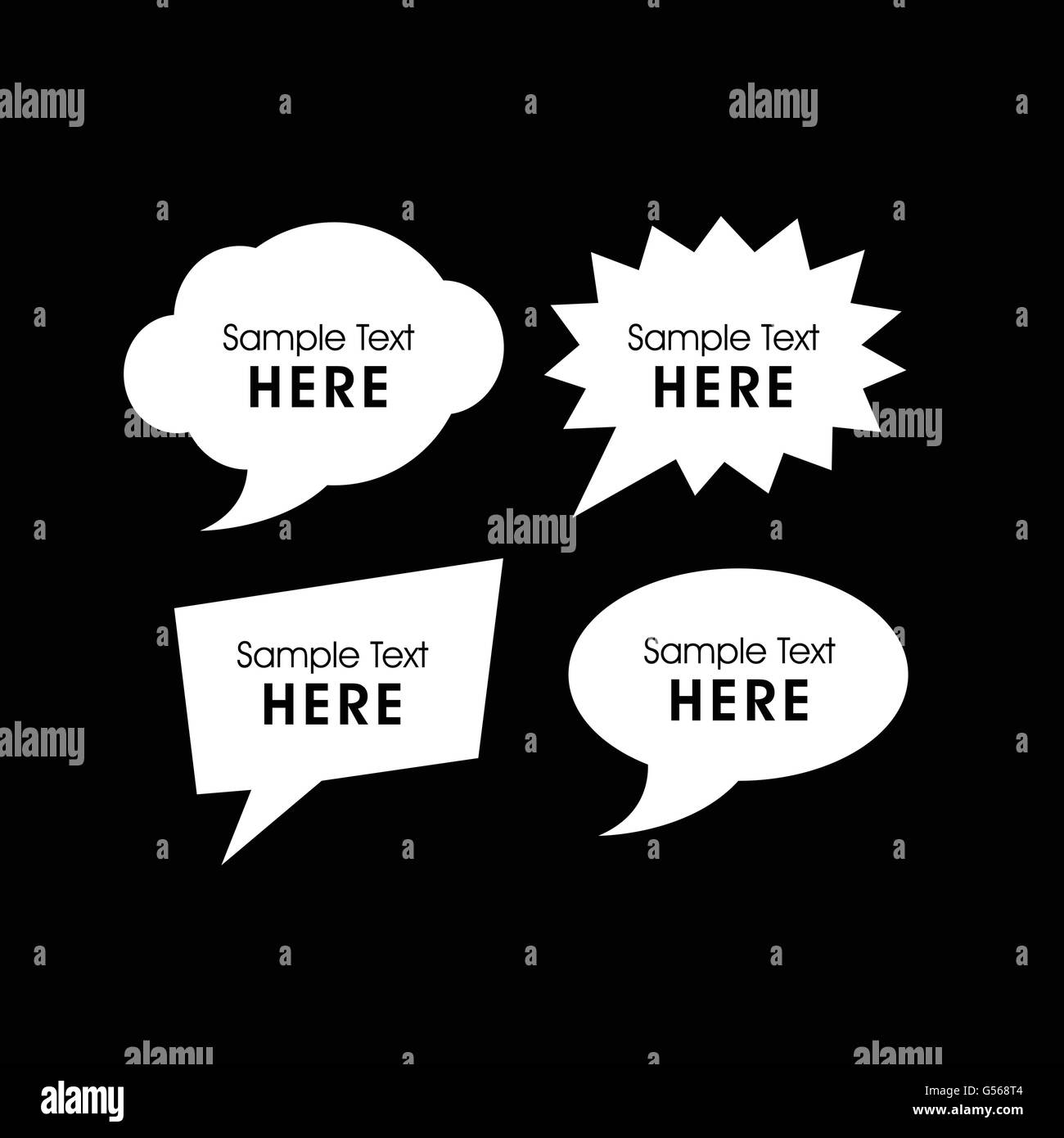 Set of dialogue box Stock Vector Image & Art - Alamy