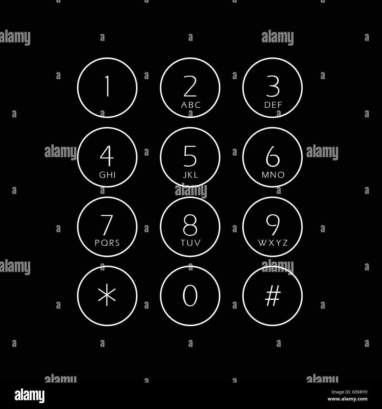 abstract flat user interface keypad Stock Vector Image & Art - Alamy