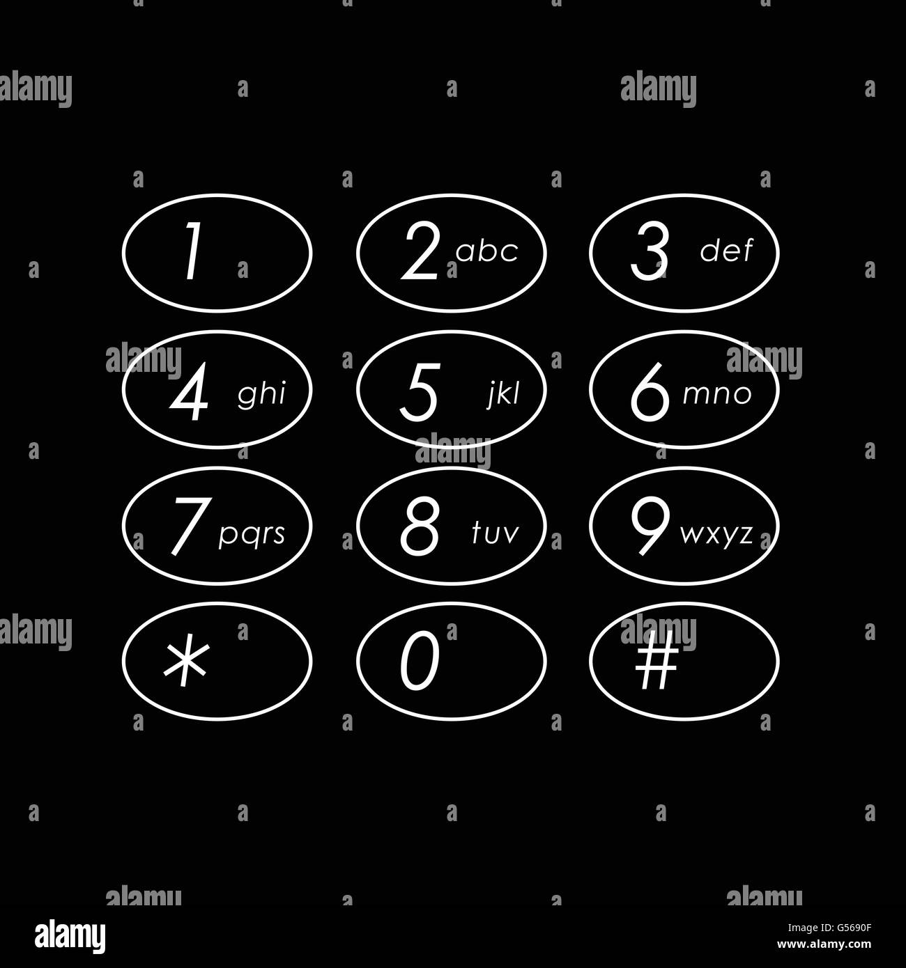 abstract flat user interface keypad Stock Vector Image & Art - Alamy